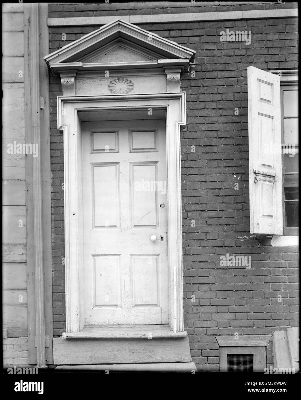 Philadelphia, Pennsylvania, 114 League Street, exterior detail, door ...