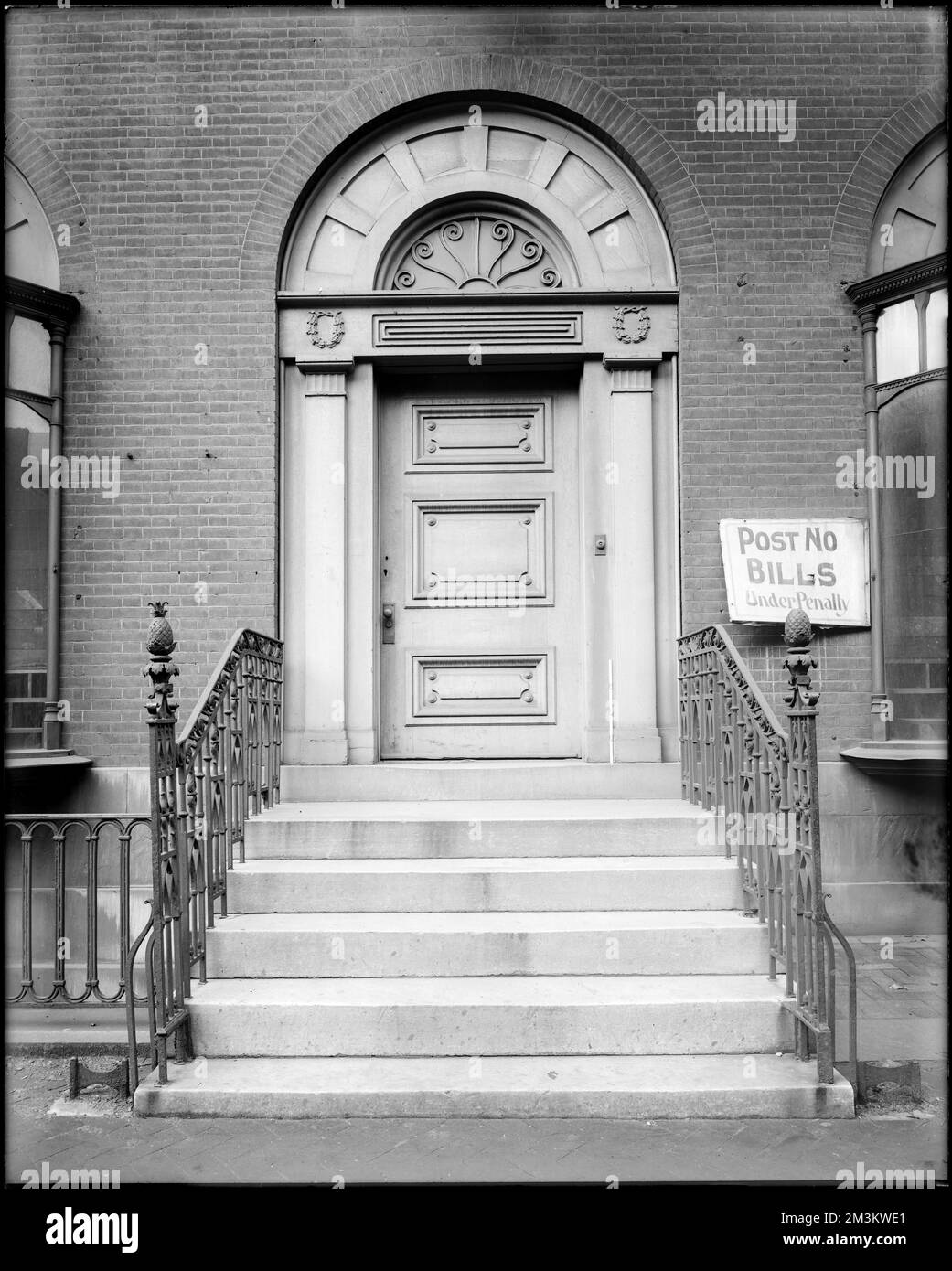 Philadelphia, Pennsylvania, 1107 Walnut Street, exterior detail, door ...