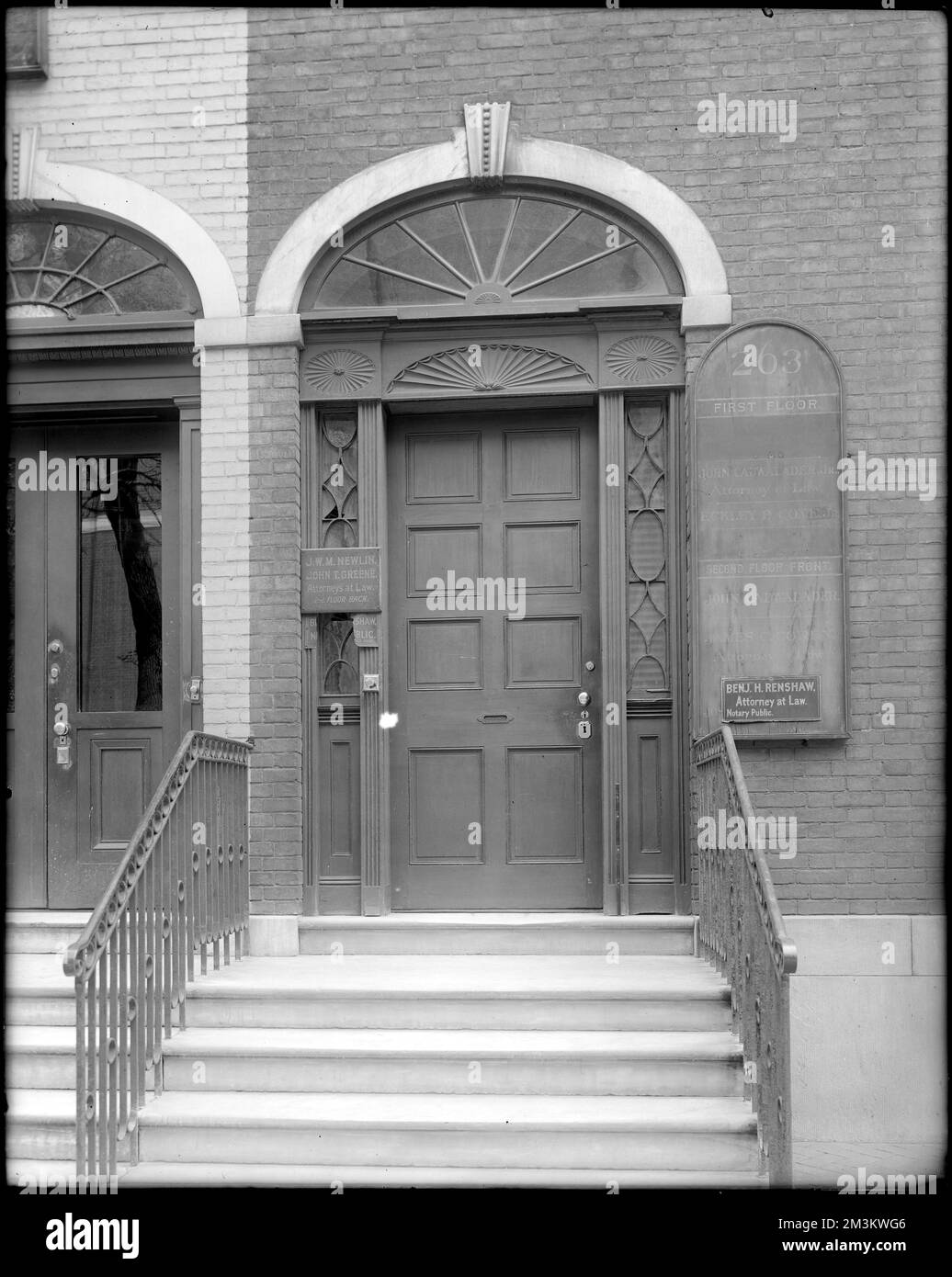 Philadelphia, Pennsylvania, 263 South 4th Street, exterior detail, door ...