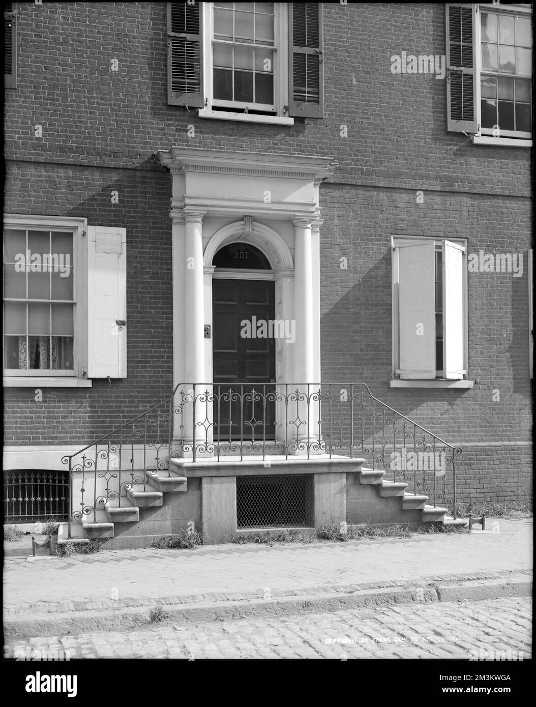 Philadelphia, Pennsylvania, 301 South 7th Street, exterior detail, door ...