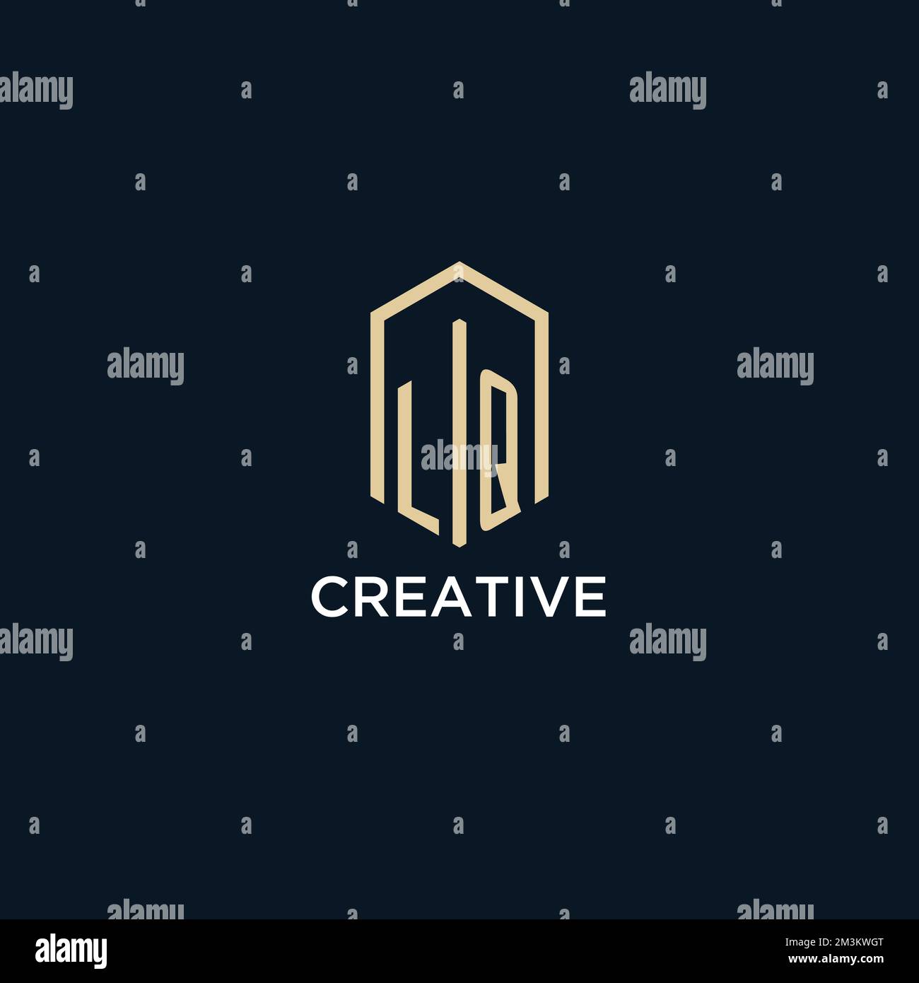 LQ initial monogram logo with hexagonal shape style, real estate logo design ideas inspiration ...