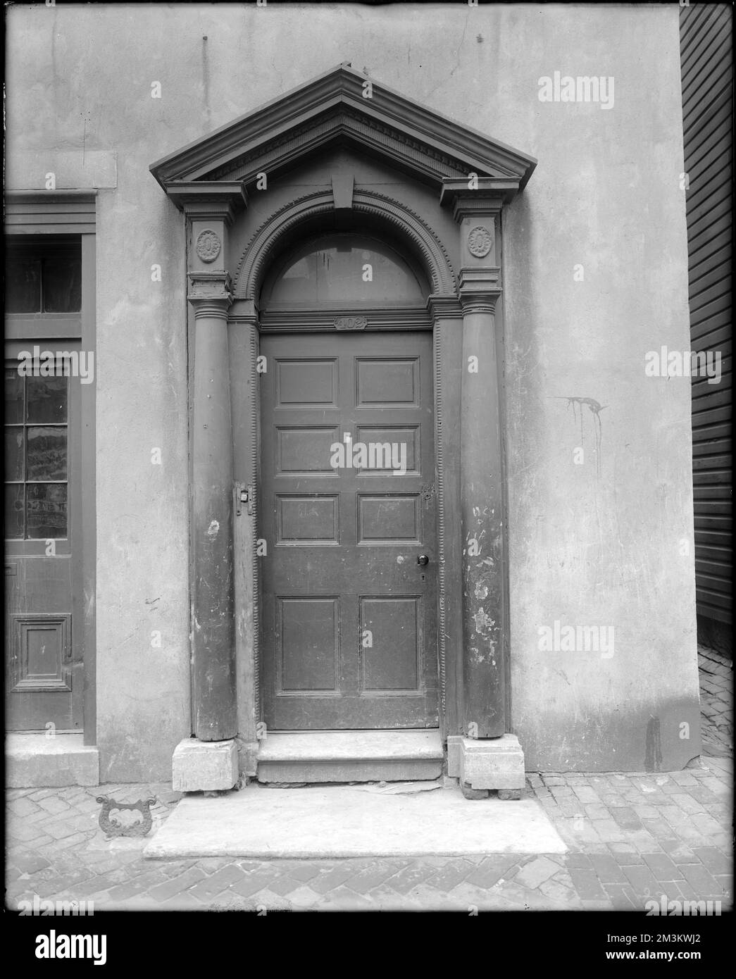 Philadelphia, Pennsylvania, 402 Wood Street, exterior detail, door ...