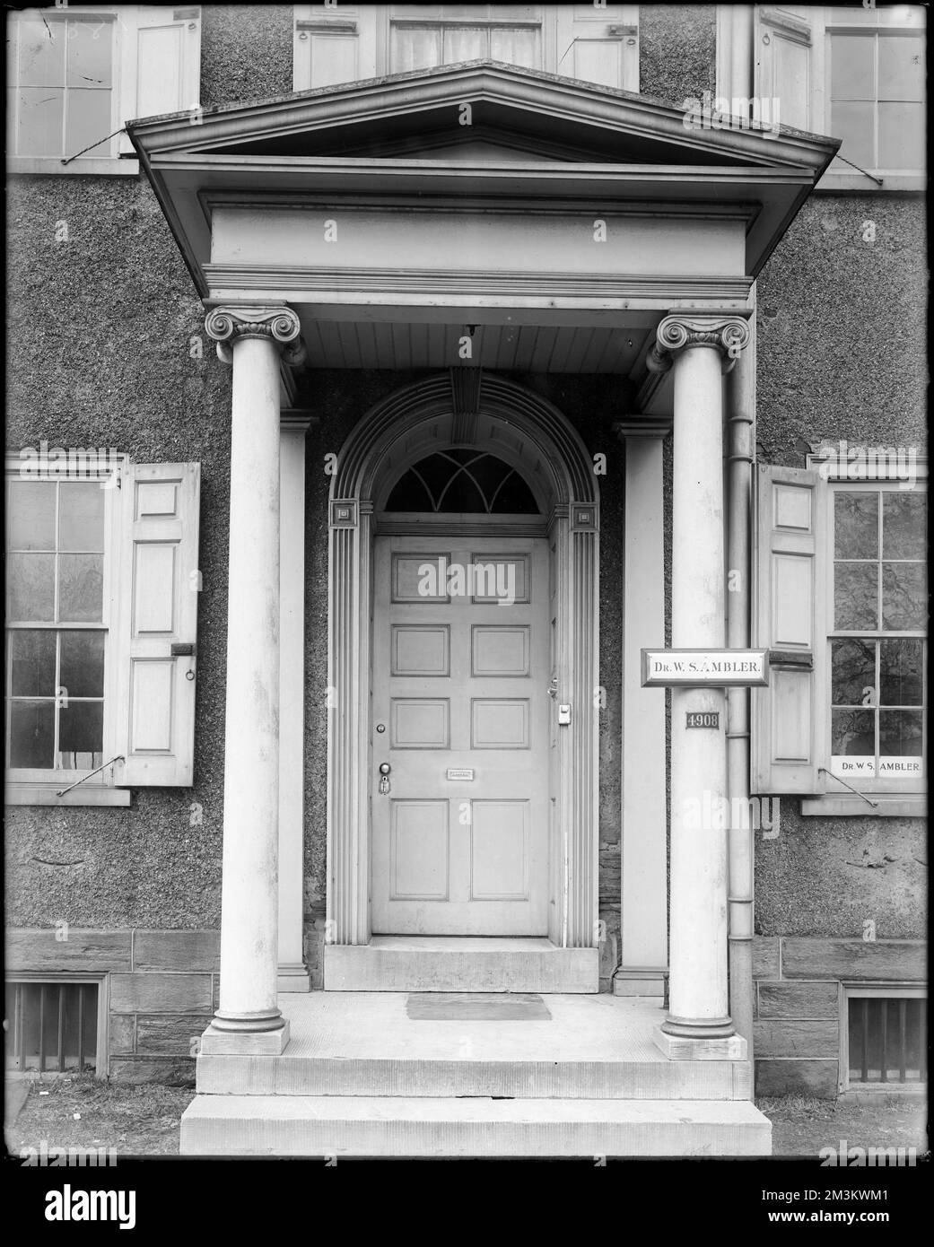 Philadelphia, Pennsylvania, 4908 Germantown Avenue, exterior detail ...