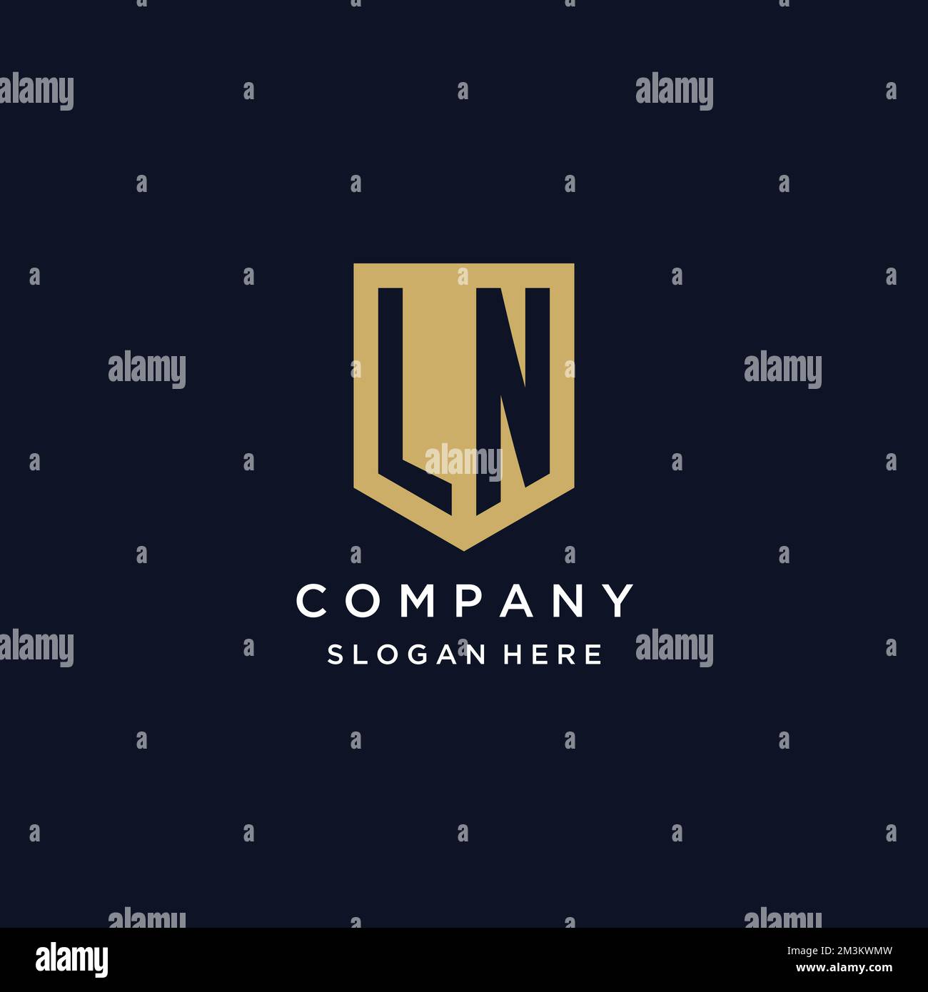 LN monogram initials logo design with shield icon template Stock Vector Image & Art - Alamy