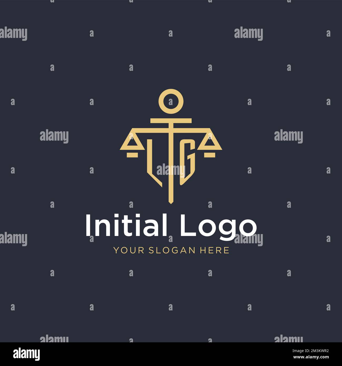 LG initial monogram logo with scale and pillar style design ideas Stock Vector Image & Art - Alamy