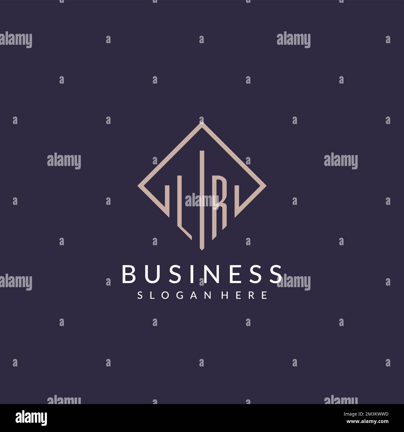 LR initial monogram logo with rectangle style design ideas Stock Vector ...