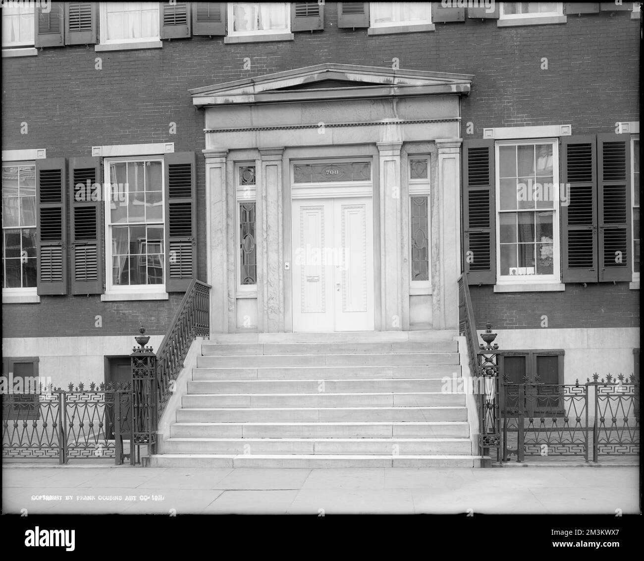 Philadelphia, Pennsylvania, 708 Spruce Street, exterior detail, front ...