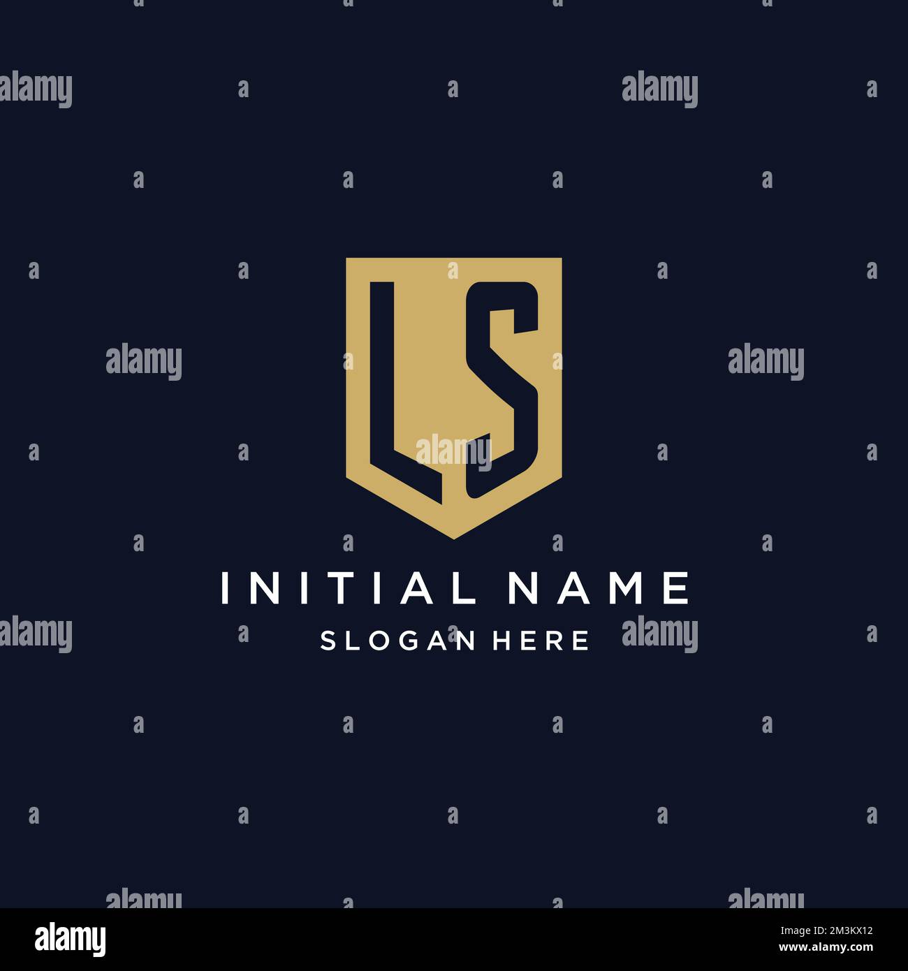 LS monogram initials logo design with shield icon template Stock Vector Image & Art - Alamy