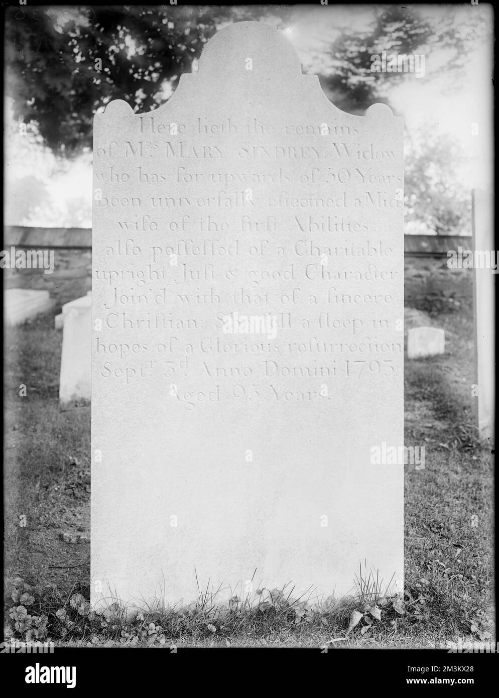 Philadelphia, Pennsylvania, monuments, gravestone, Mary Sindrey, 1795 ...