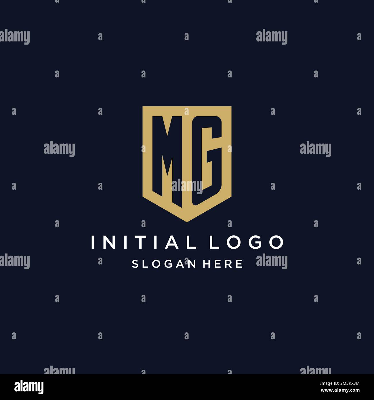 MG monogram initials logo design with shield icon template Stock Vector Image & Art - Alamy