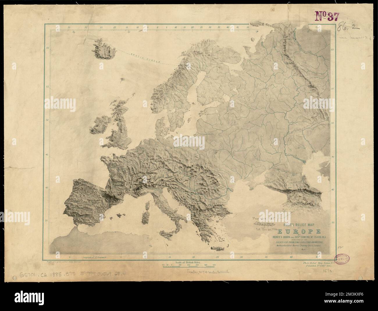 Photo relief map of Europe , Europe, Maps Norman B. Leventhal Map ...