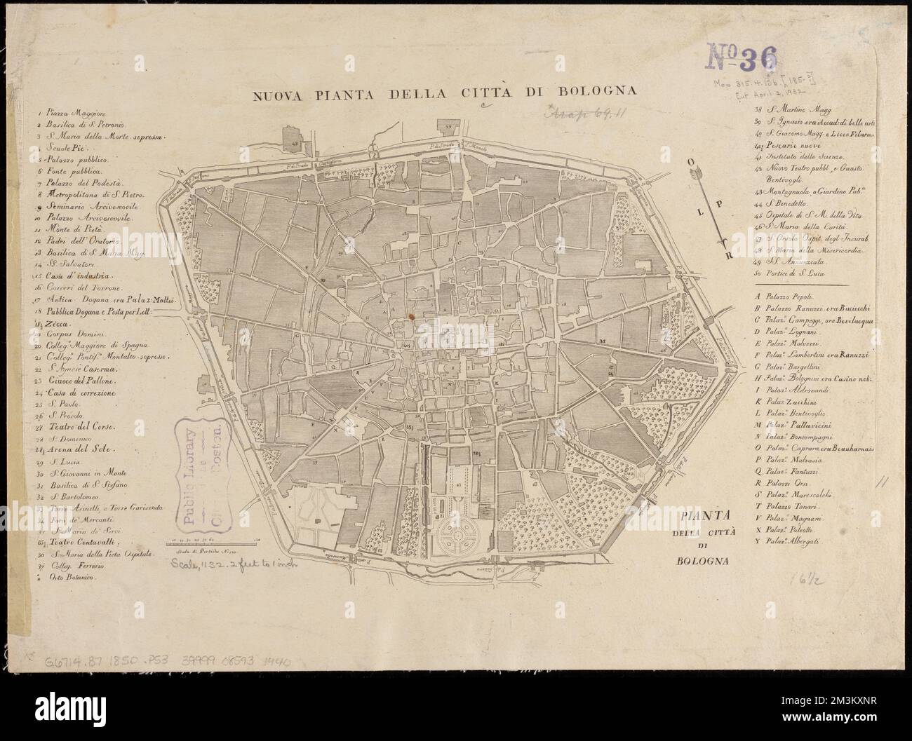 Paleotti Biblioteca Bologna Italy Map Old Map Of Bologna Italy 1930
