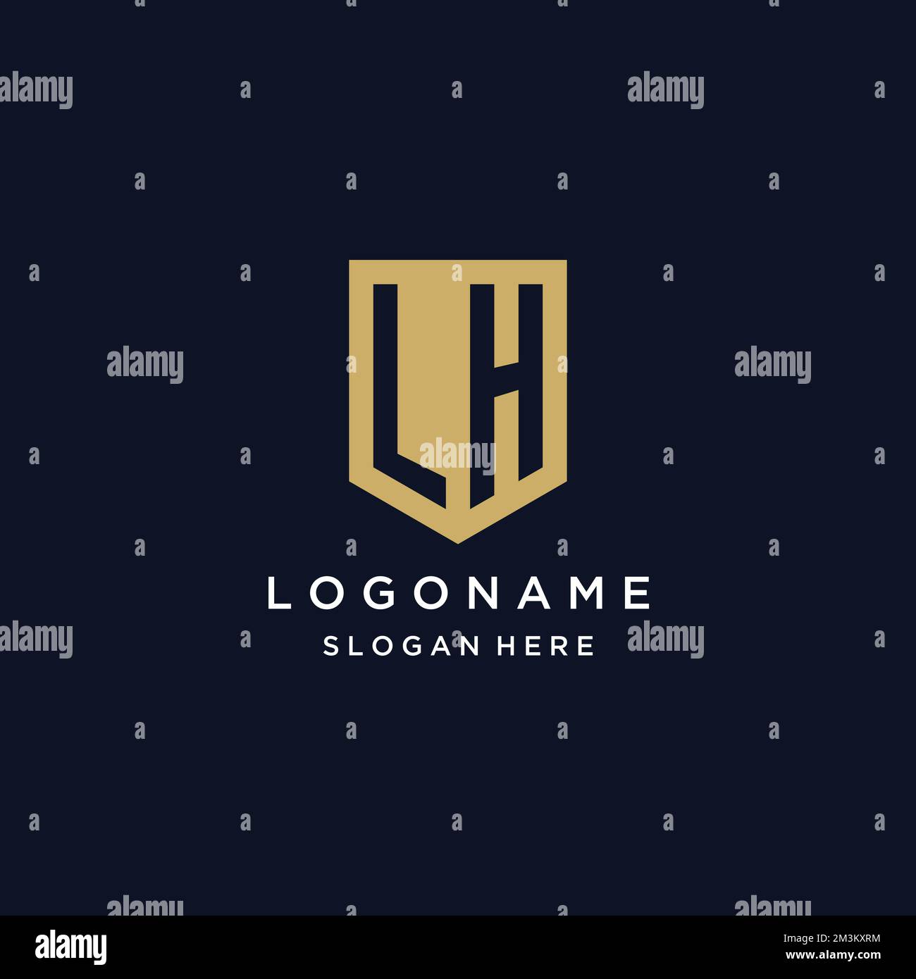 LH monogram initials logo design with shield icon template Stock Vector Image & Art - Alamy