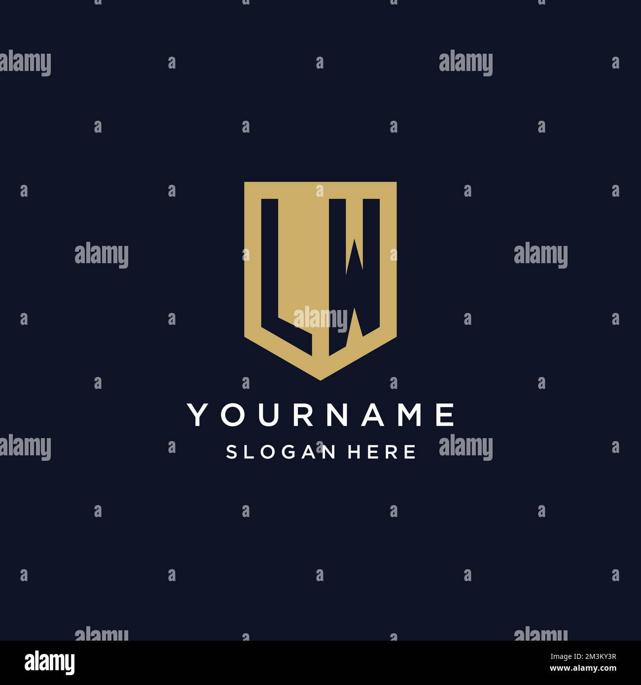 LW monogram initials logo design with shield icon template Stock Vector ... LW monogram initials logo design with shield icon template Stock Vector ...