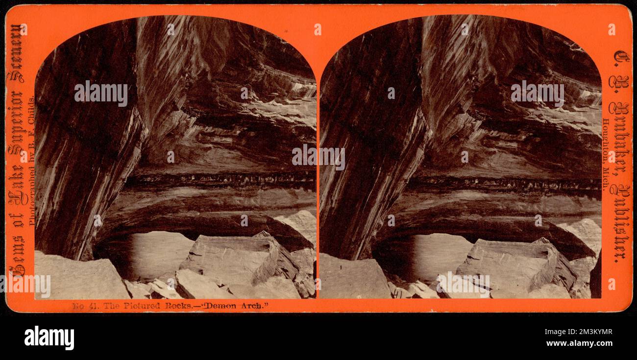 The pictured rocks. -'Demon Arch' , Rock formations Stock Photo - Alamy