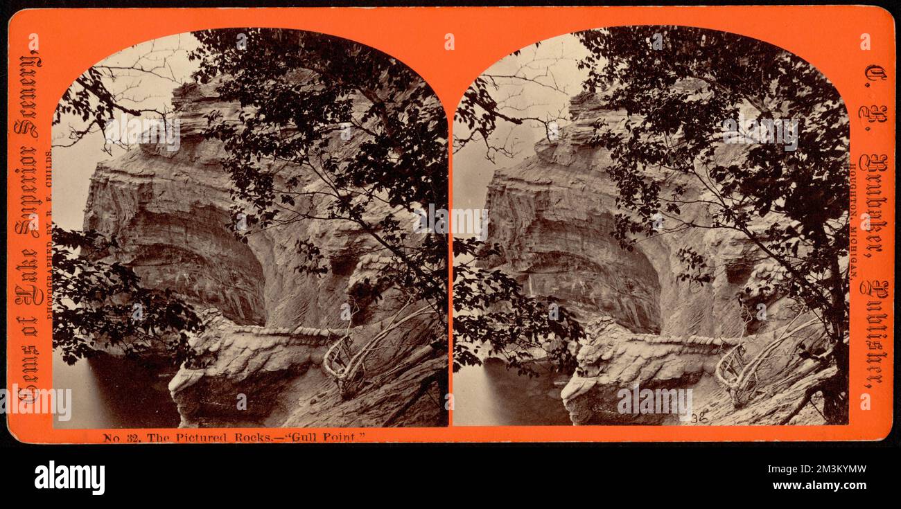 The pictured rocks.-'Gull Point' , Cliffs, Lakes & ponds Stock Photo ...