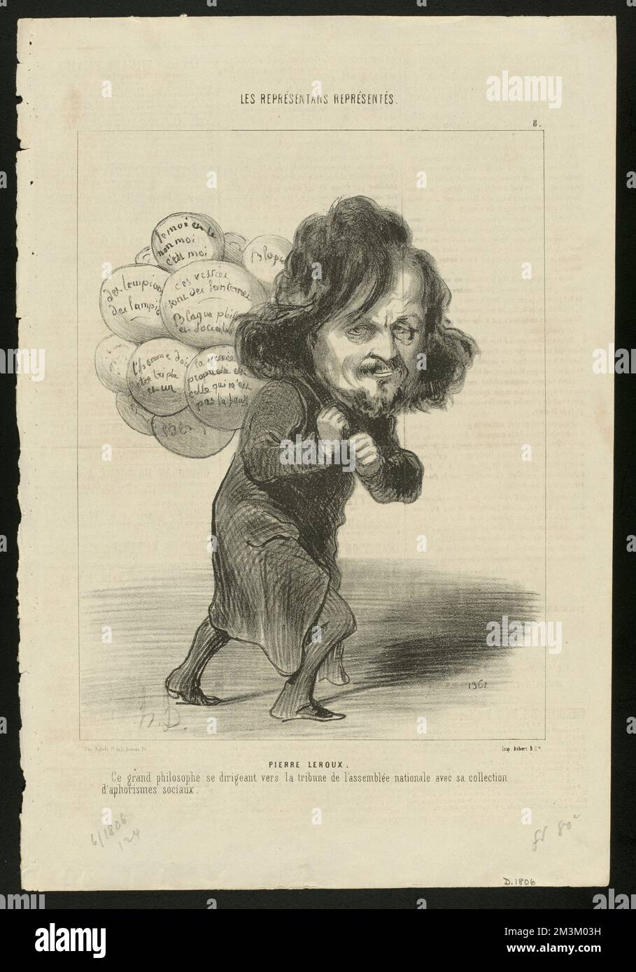 Pierre Leroux. Honoré Daumier (1808-1879). Lithographs Stock Photo - Alamy