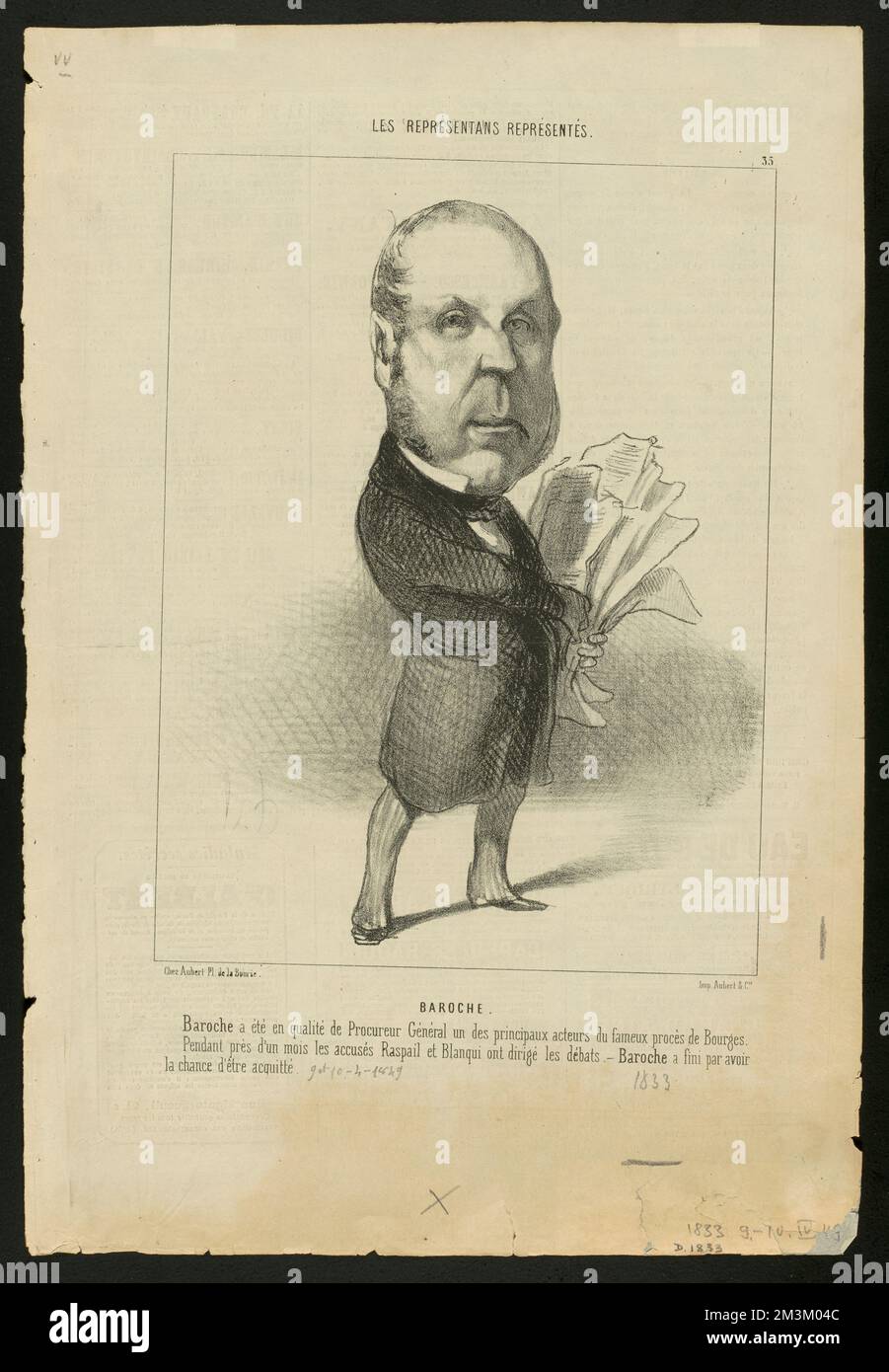 Pierre Jules Baroche. Honoré Daumier (1808-1879). Lithographs Stock ...