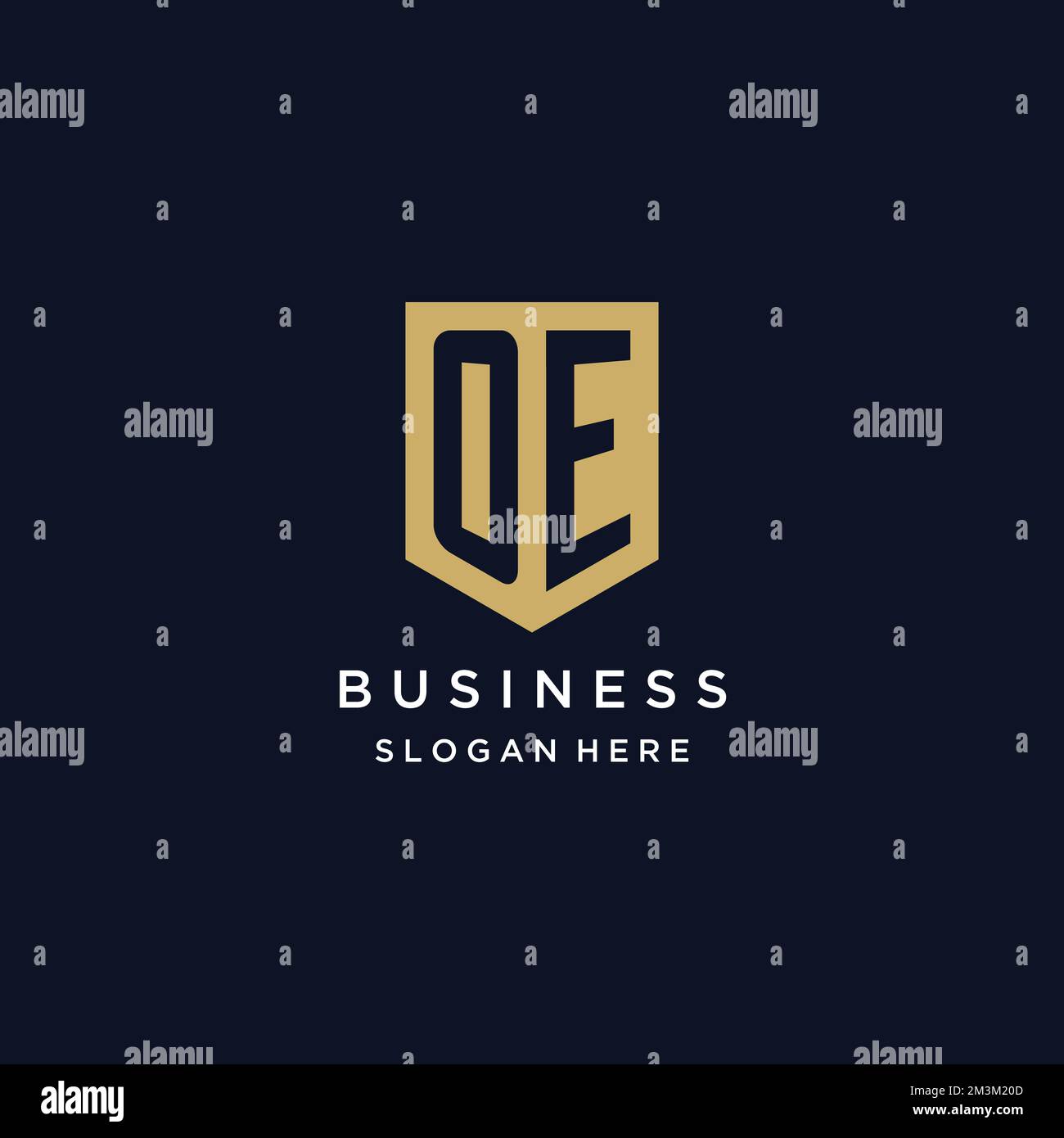 OE monogram initials logo design with shield icon template Stock Vector ...
