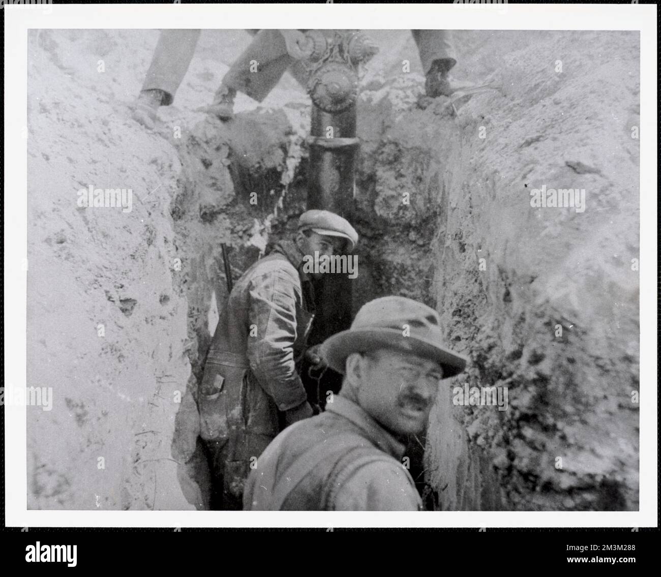 Placing a hydrant , Fire hydrants, Construction workers. Wayland Free ...