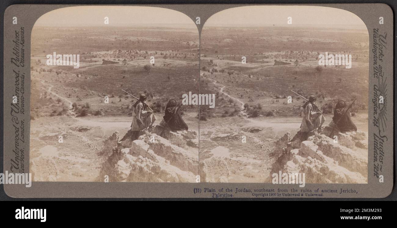 Plain of the Jordan, southeast from the ruins of ancient Jericho ...