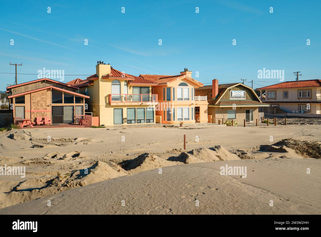 Oceano, California, USA - December 14, 2022. Houses that are set amid ...