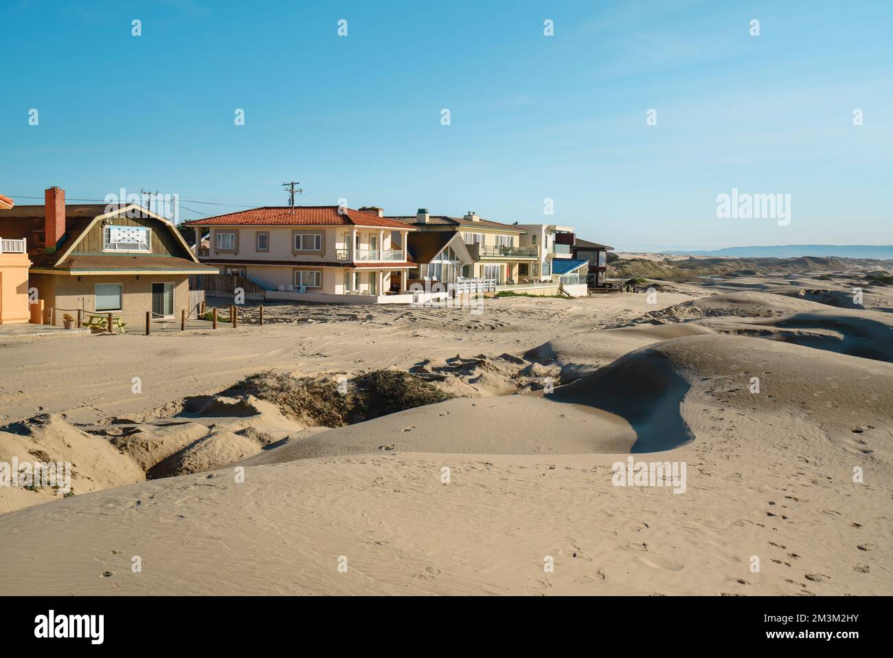 Oceano, California, USA - December 14, 2022. Houses that are set amid ...