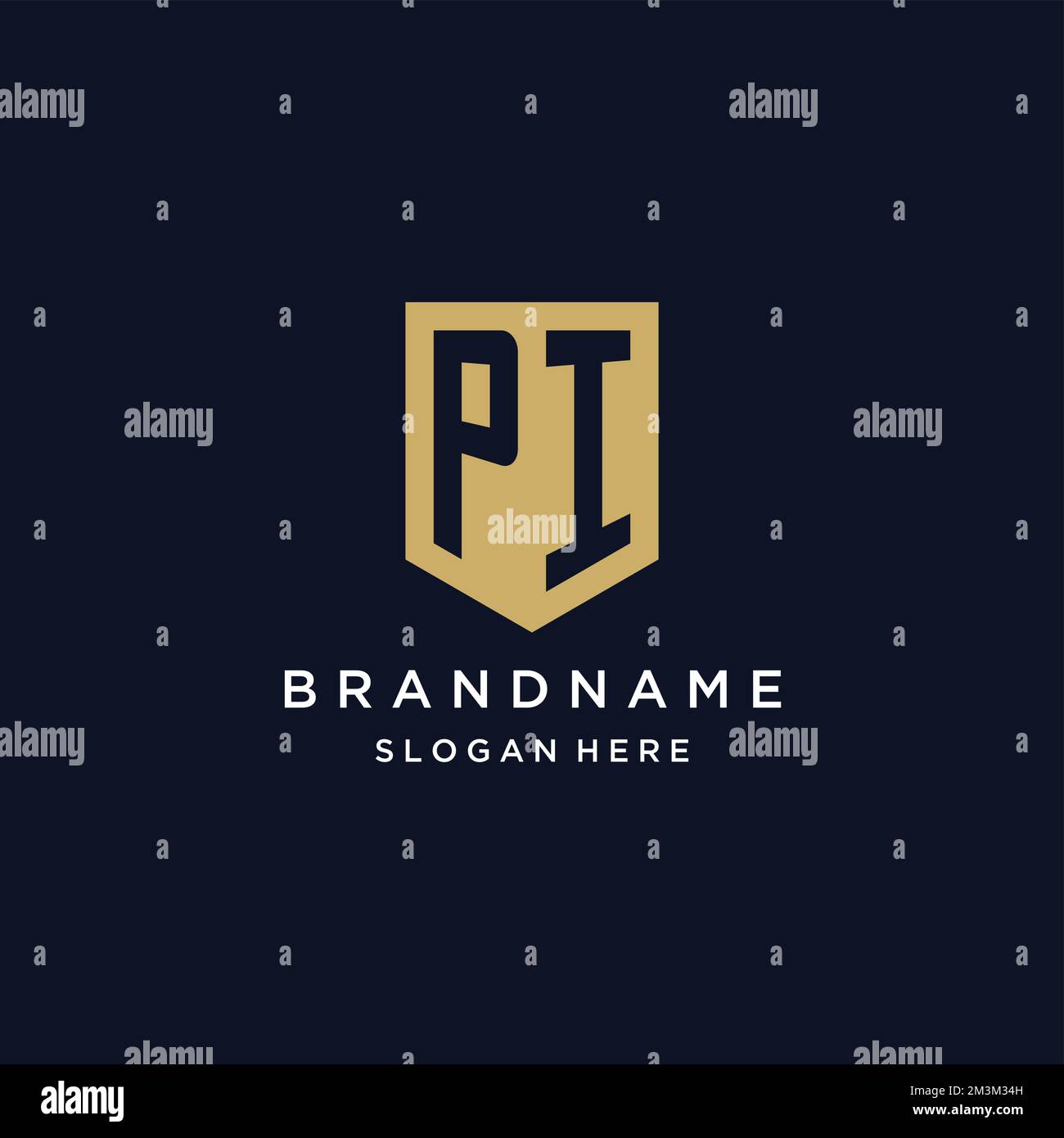 PI monogram initials logo design with shield icon template Stock Vector Image & Art - Alamy