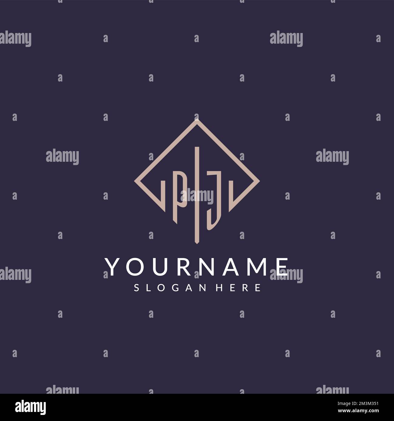 PJ initial monogram logo with rectangle style design ideas Stock Vector Image & Art - Alamy