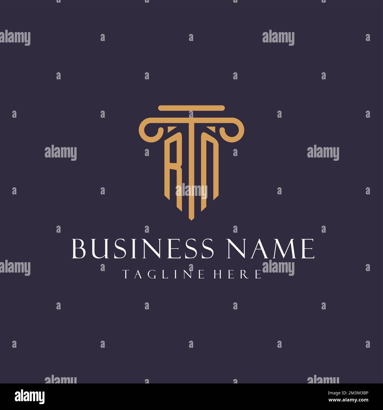 RN monogram initials design for law firm, lawyer, law office with ...