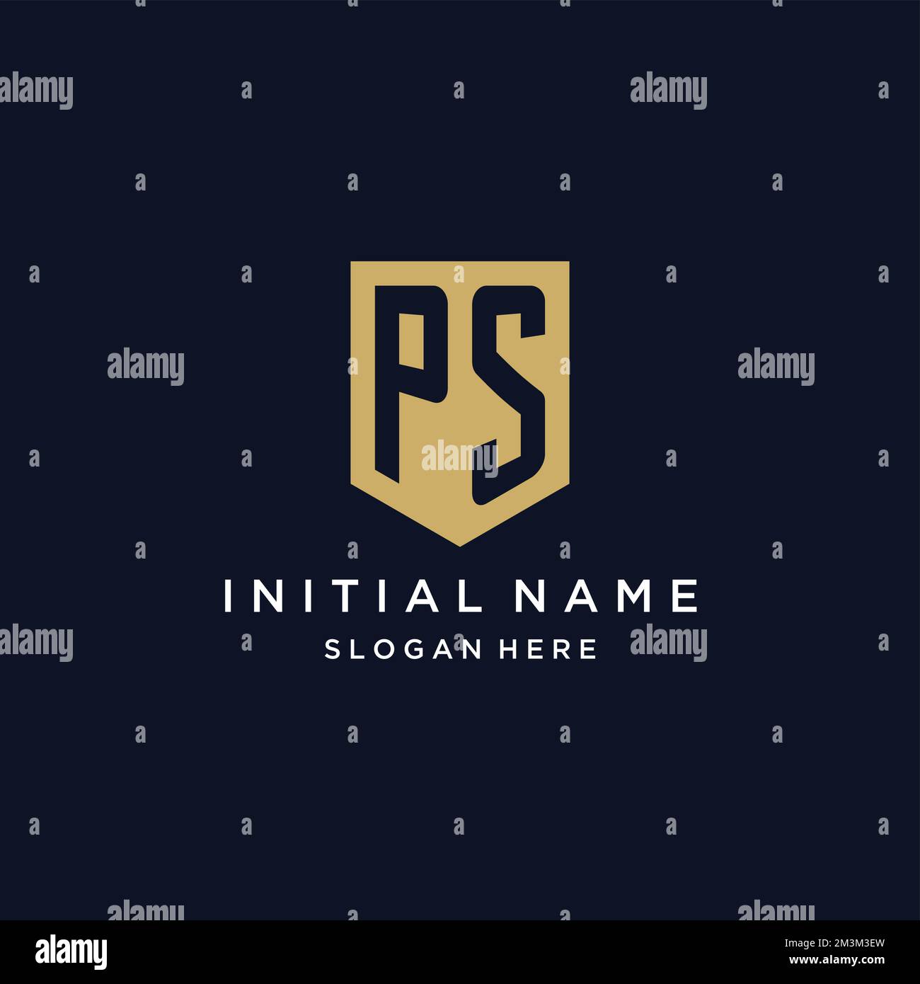 PS monogram initials logo design with shield icon template Stock Vector Image & Art - Alamy
