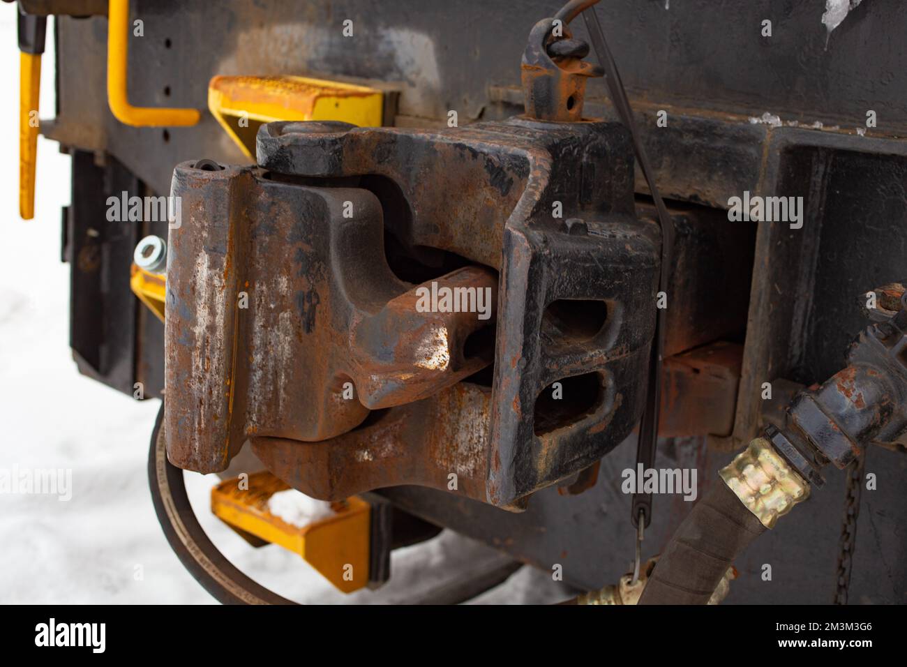 A coupler on a BNSF American Hoist & Derrick Co., Model 840 DE, 40-50 ...