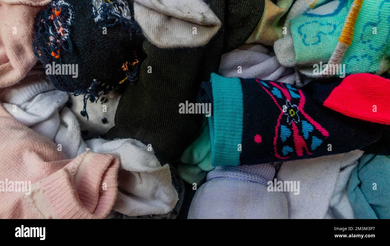 pile of socks as background Stock Photo - Alamy