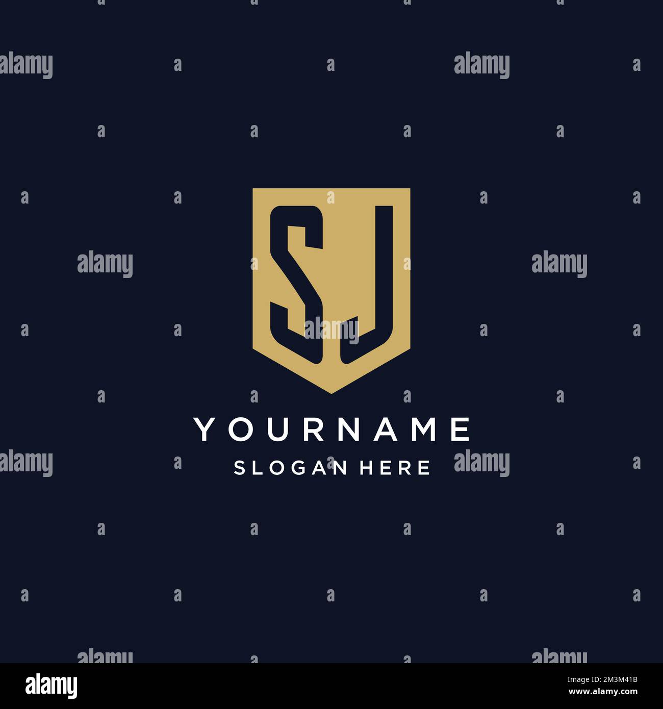 SJ monogram initials logo design with shield icon template Stock Vector Image & Art - Alamy