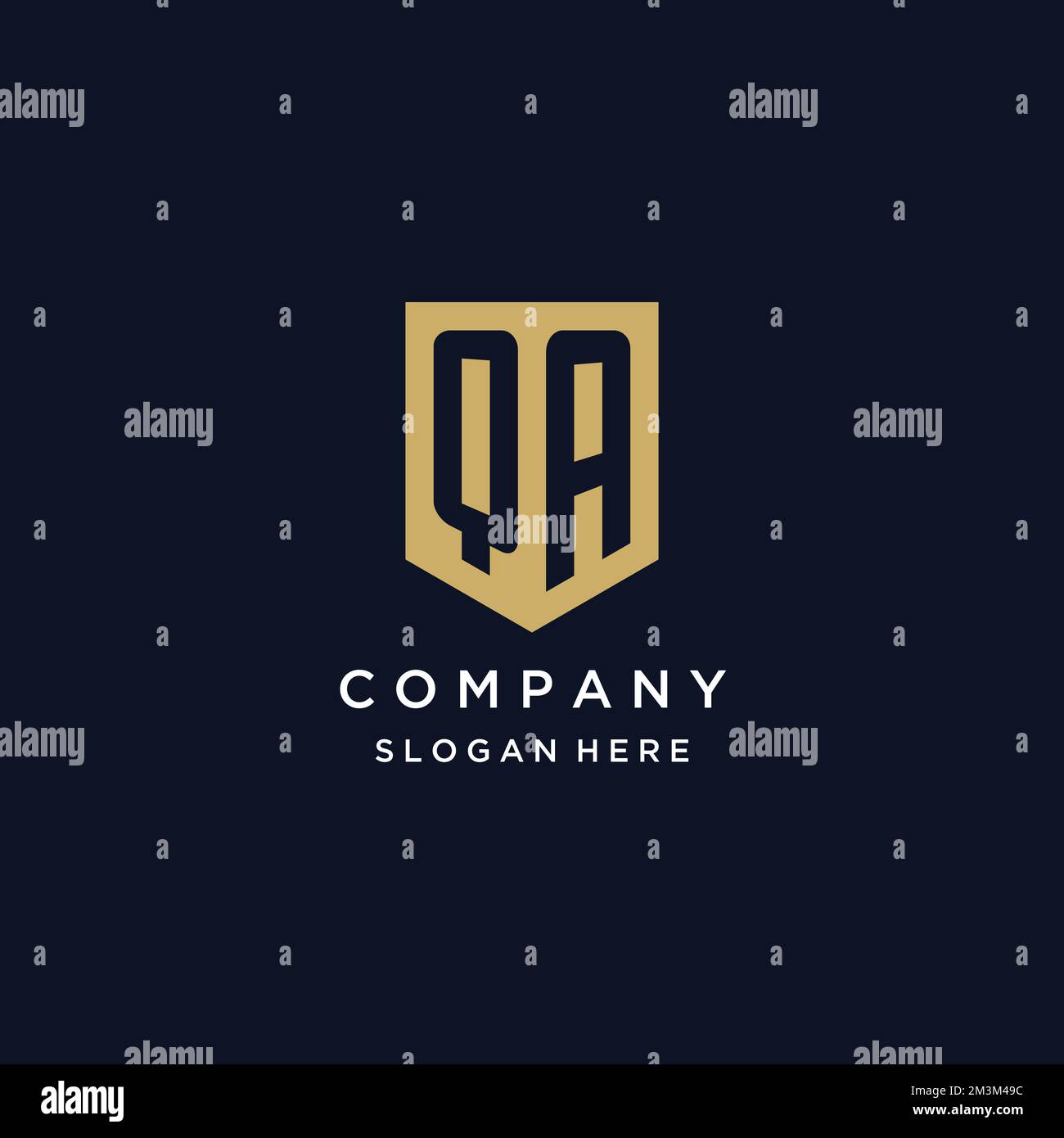 QA monogram initials logo design with shield icon template Stock Vector Image & Art - Alamy