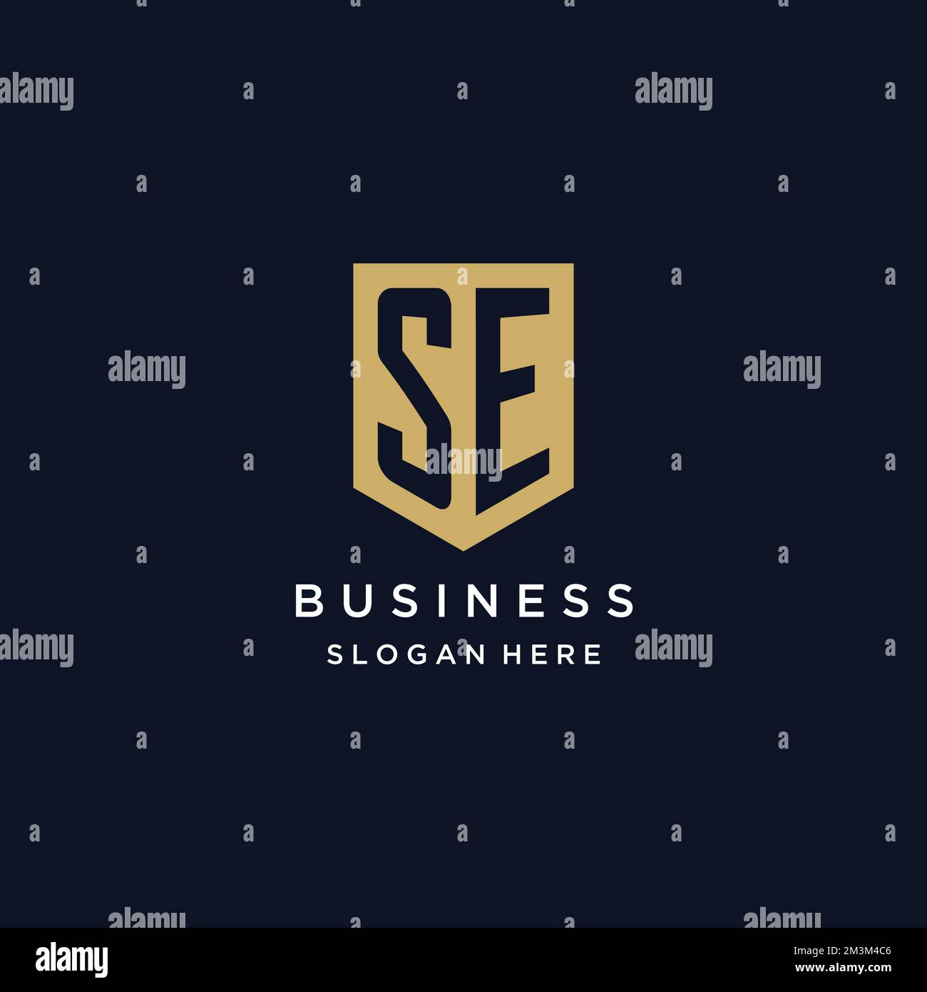 SE monogram initials logo design with shield icon template Stock Vector ...