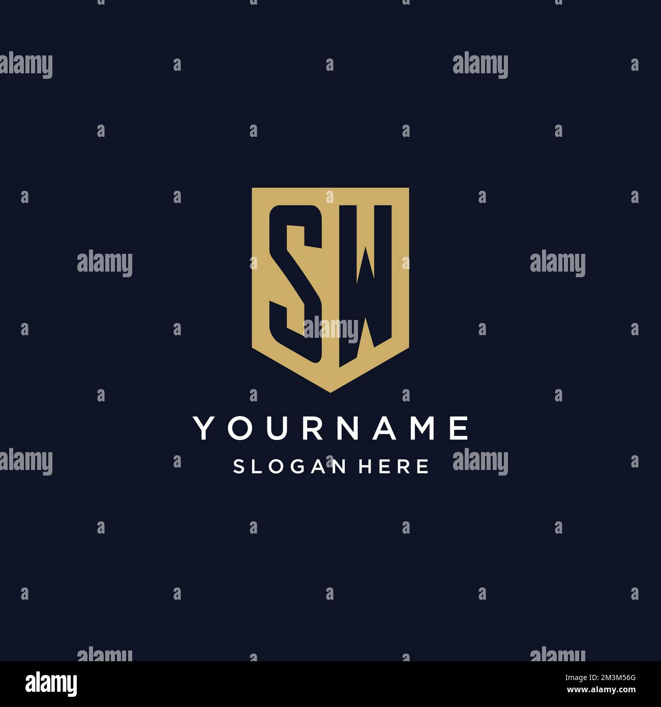 SW monogram initials logo design with shield icon template Stock Vector Image & Art - Alamy