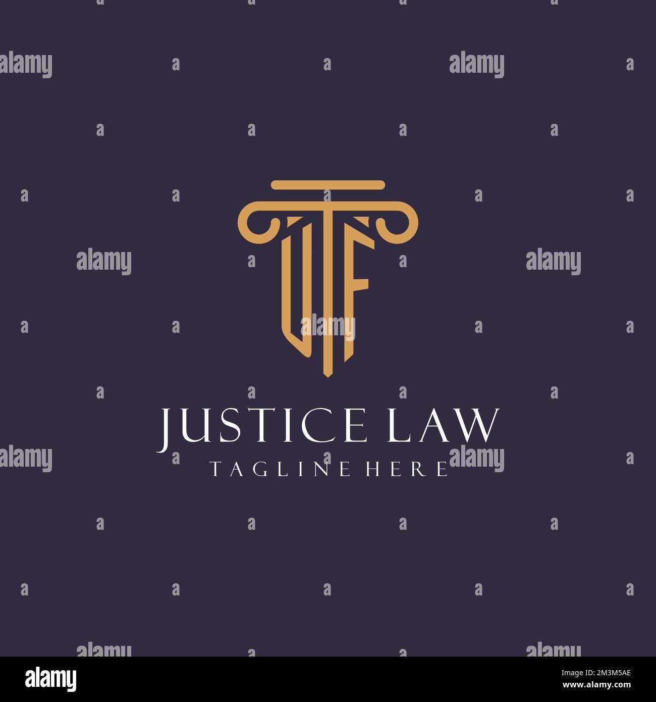 UF monogram initials design for law firm, lawyer, law office with ...