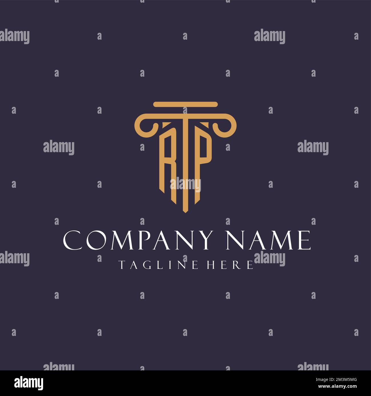 RP monogram initials design for law firm, lawyer, law office with ...