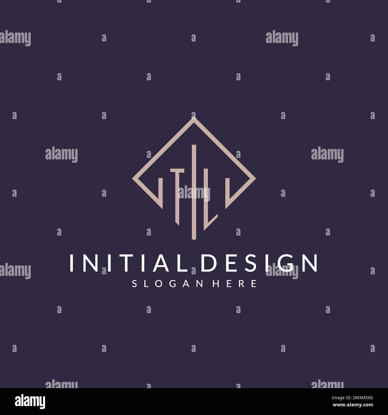 TL initial monogram logo with rectangle style design ideas Stock Vector ...