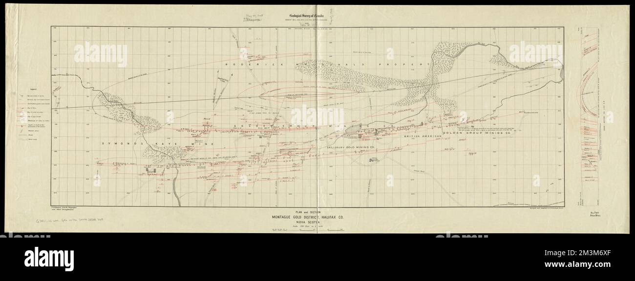 Plan and section, Montague gold district, Halifax Co., Nova Scotia ...