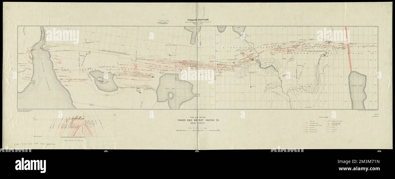 Plan and section, Tangier gold district, Halifax Co., Nova Scotia ...