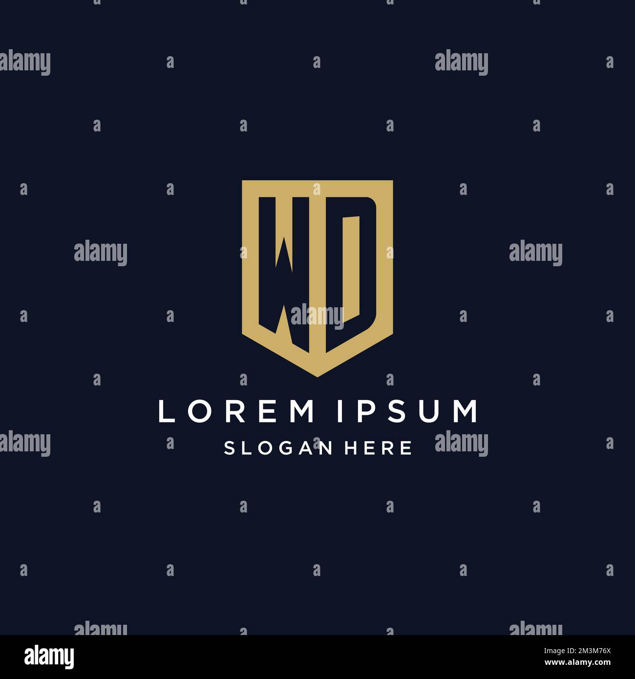 WD monogram initials logo design with shield icon template Stock Vector Image & Art - Alamy