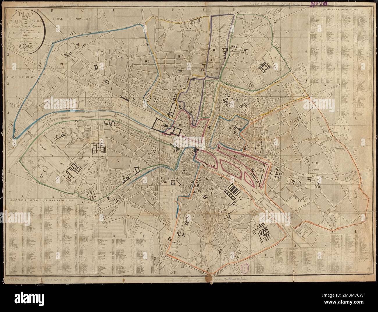 Plan de la ville de Paris nouvellement dressé : comprenant les rues ...