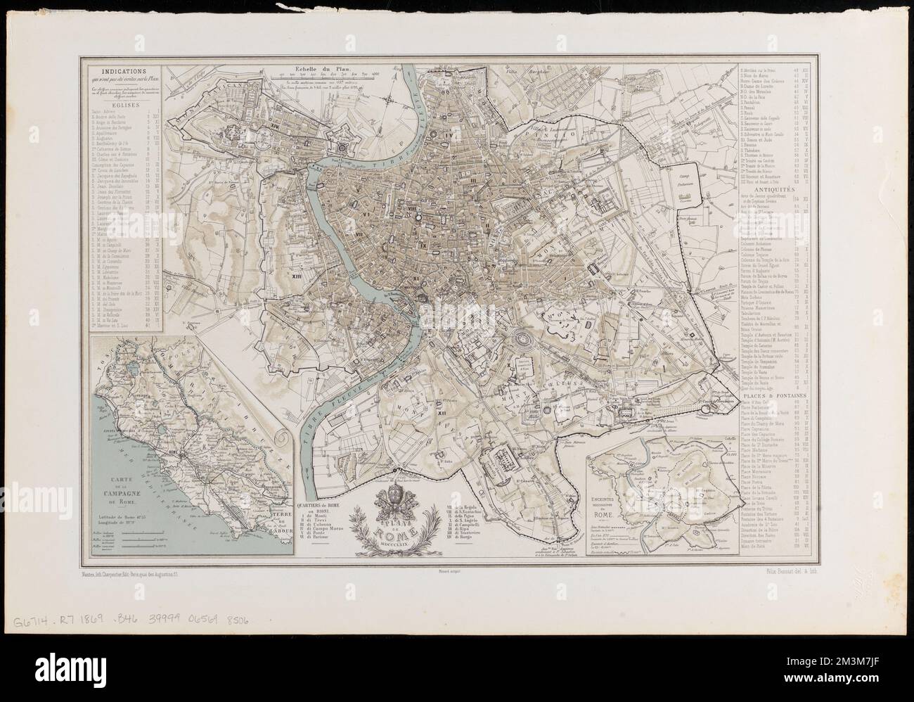 Plan de Rome , Rome Italy, Maps Norman B. Leventhal Map Center ...