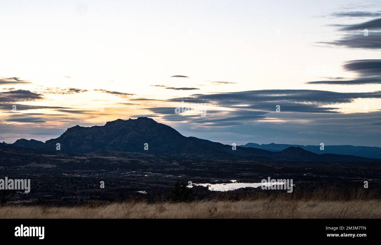 Sunset in Prescott arizona Stock Photo - Alamy