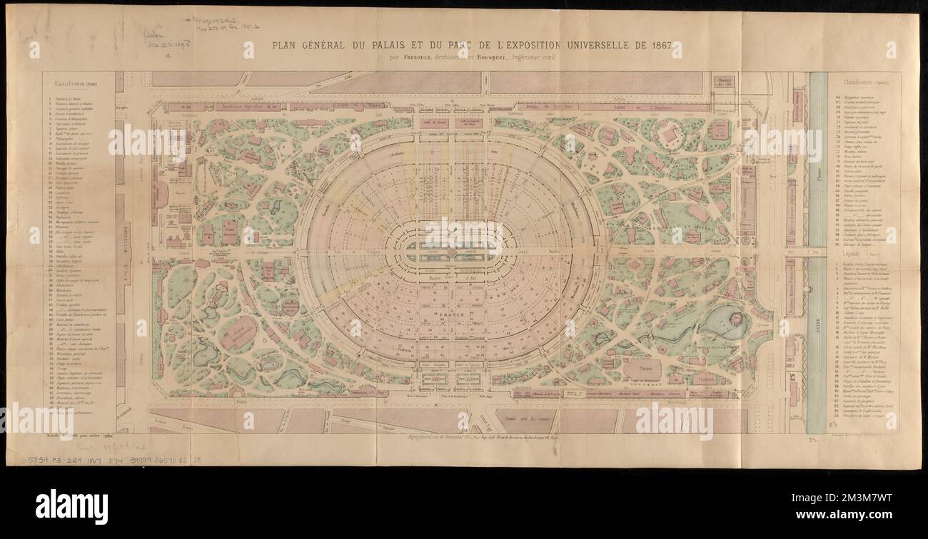 Plan général du palais et du parc de l'Exposition universelle de 1867 ...