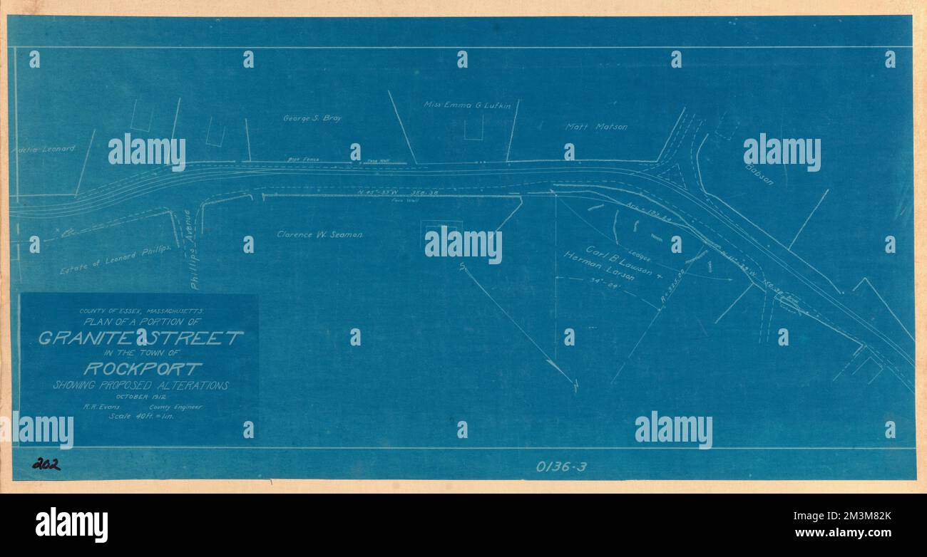 Plan of a portion of Granite Street in the town of Rockport showing ...