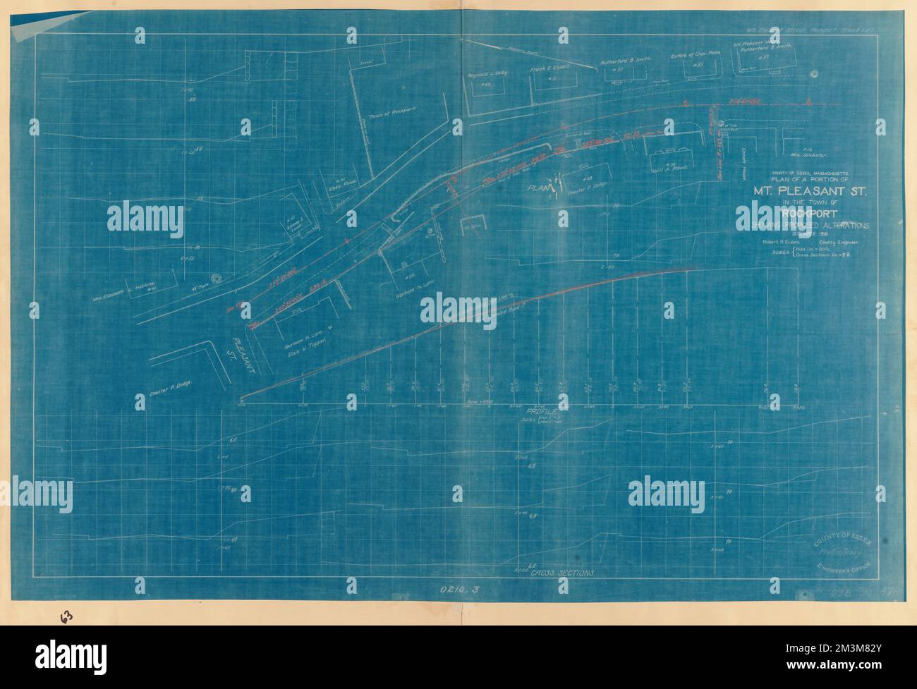 Plan of a portion of Mt. Pleasant St. in the Town of Rockport showing ...