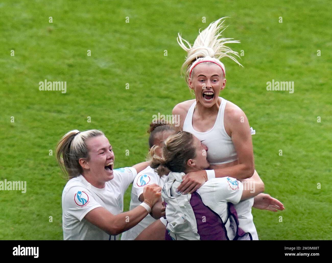 File photo dated 31-07-2022 of England's Chloe Kelly celebrates scoring ...